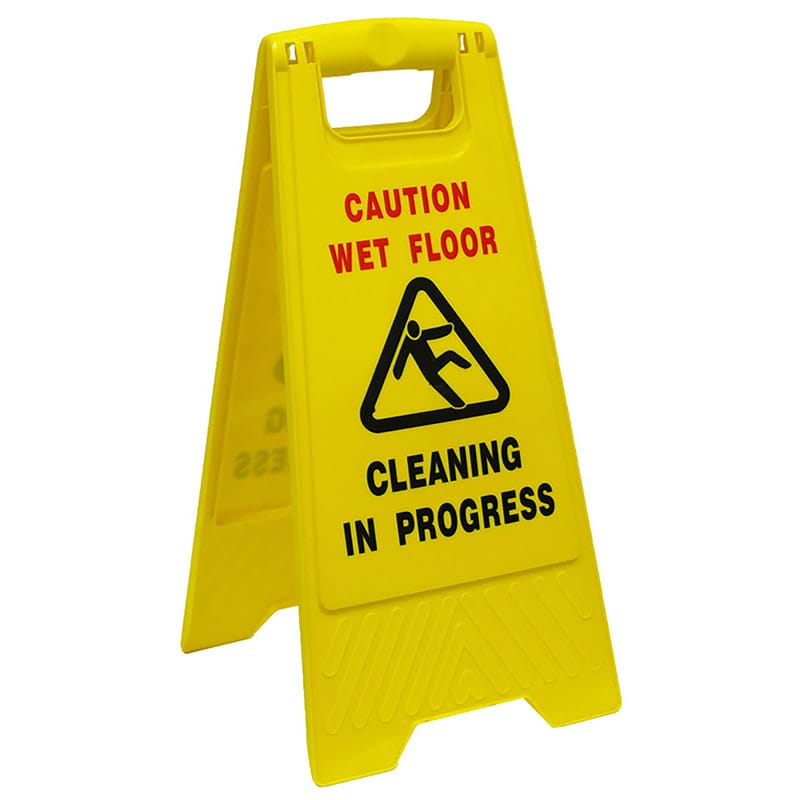 NAB Caution Wet Floor/cleaning Signa Frame YELLOW CSIGNWF – Caterworx